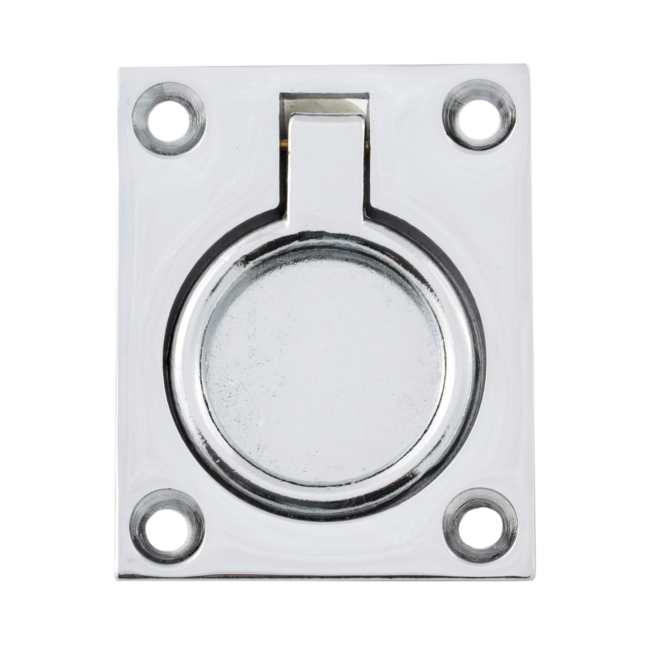 2" x 2-1/2" Chrome Plated Brass Flush Pull Ring – Whitecap Marine Hardware