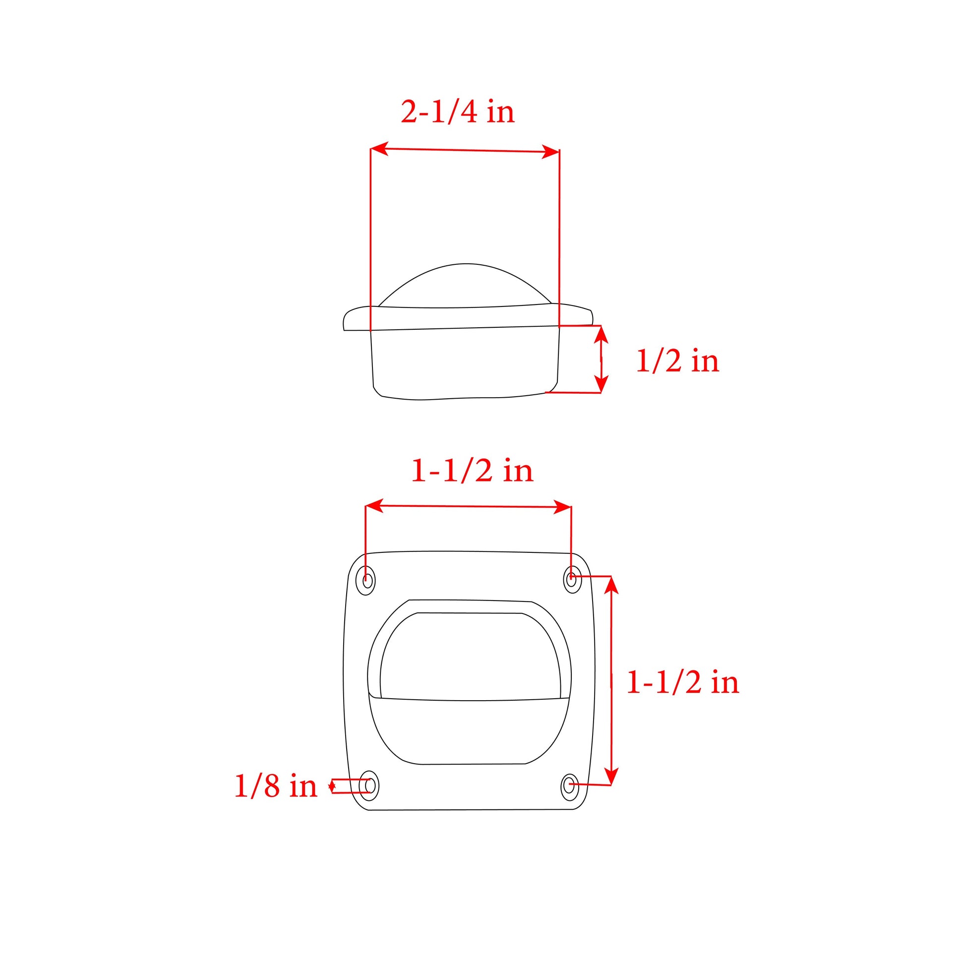 Small White Nylon Flush Pull – Whitecap Marine Hardware