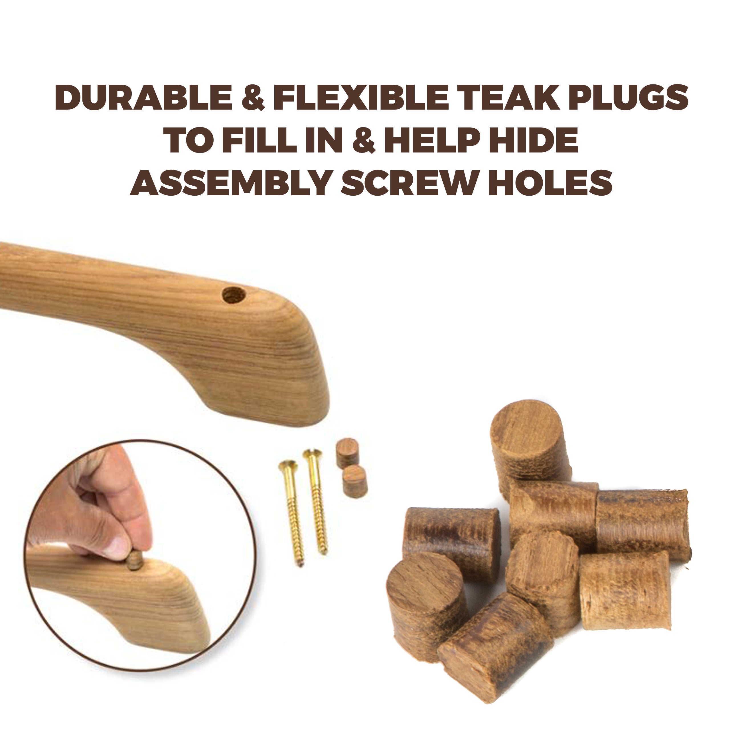 5/8" 20 Pack Premium Grade Teak Plugs – Whitecap Marine Hardware
