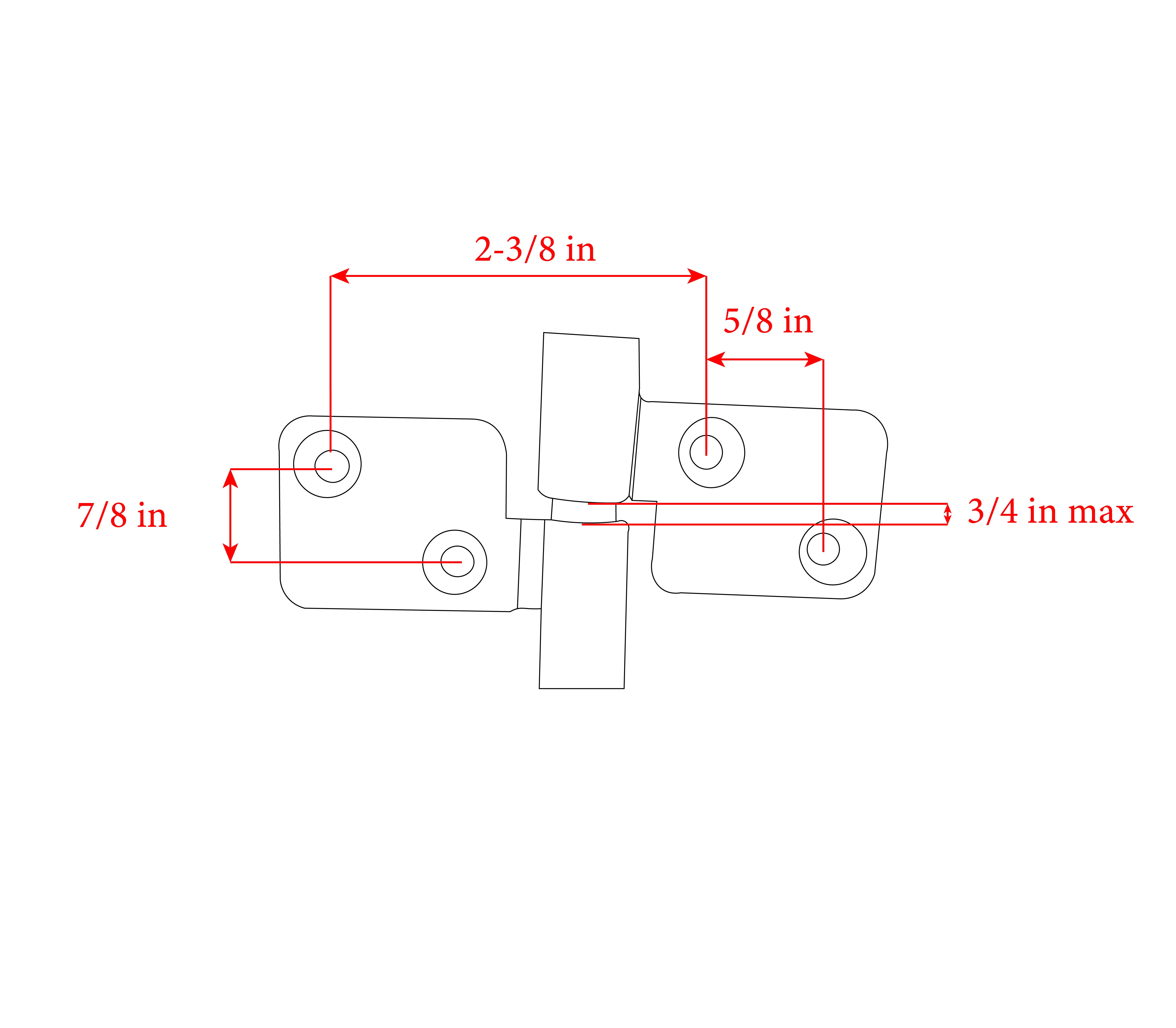Left 316 Stainless Steel Non-Locking Take-Apart Hinge – Whitecap Marine ...