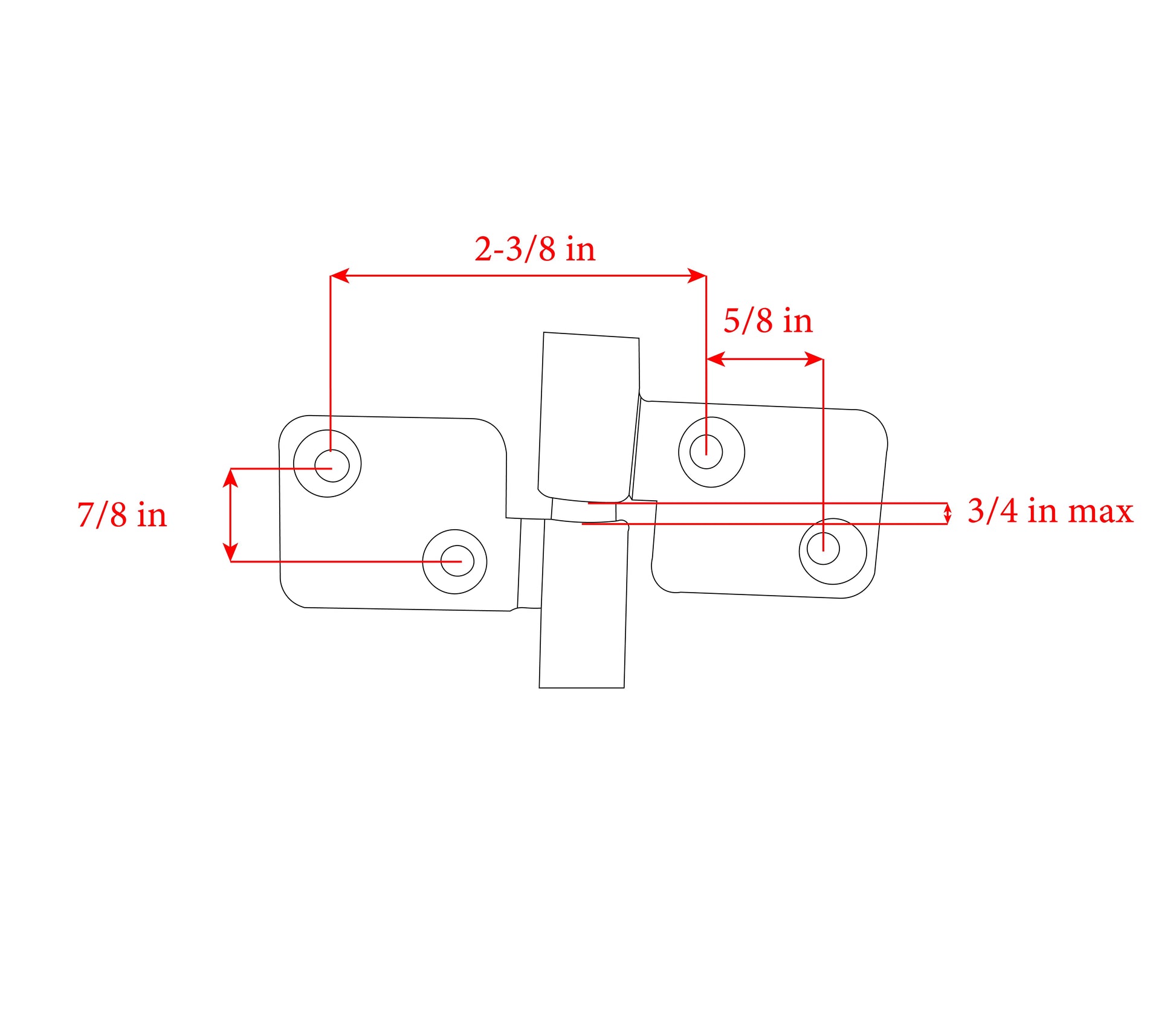 Left 316 Stainless Steel Non-Locking Take-Apart Hinge – Whitecap Marine ...