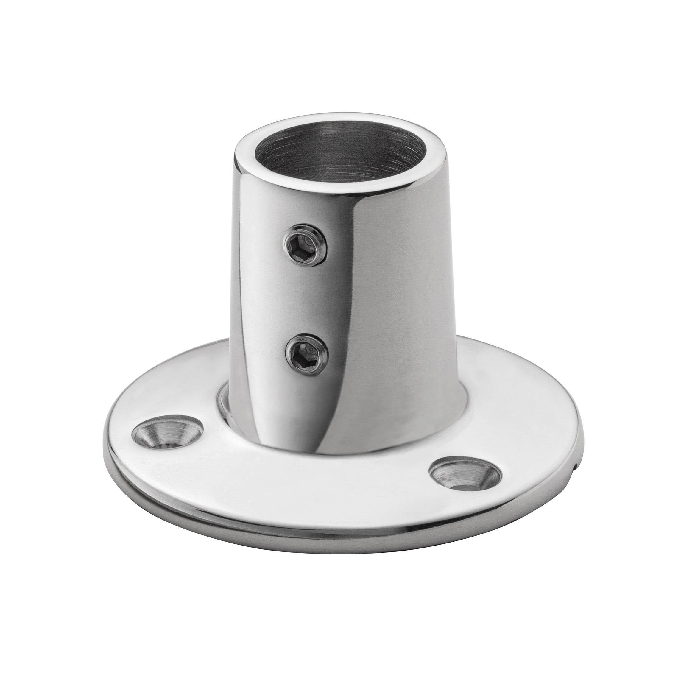 Chrome Plated Zinc 90° Round Base Rail Fitting – Whitecap Marine Hardware