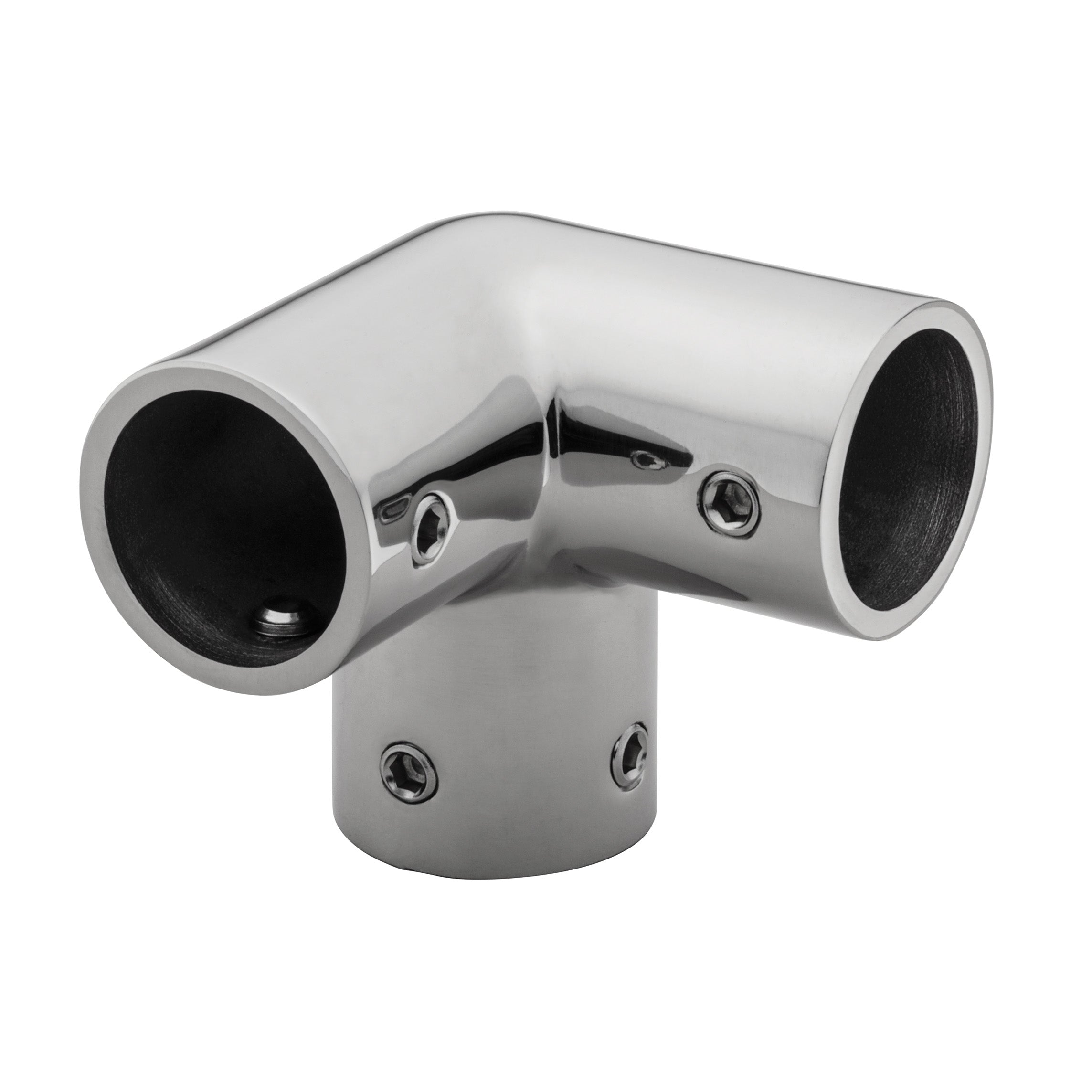 7/8" 316 Stainless Steel Three-Way Corner Rail Fitting – Whitecap ...