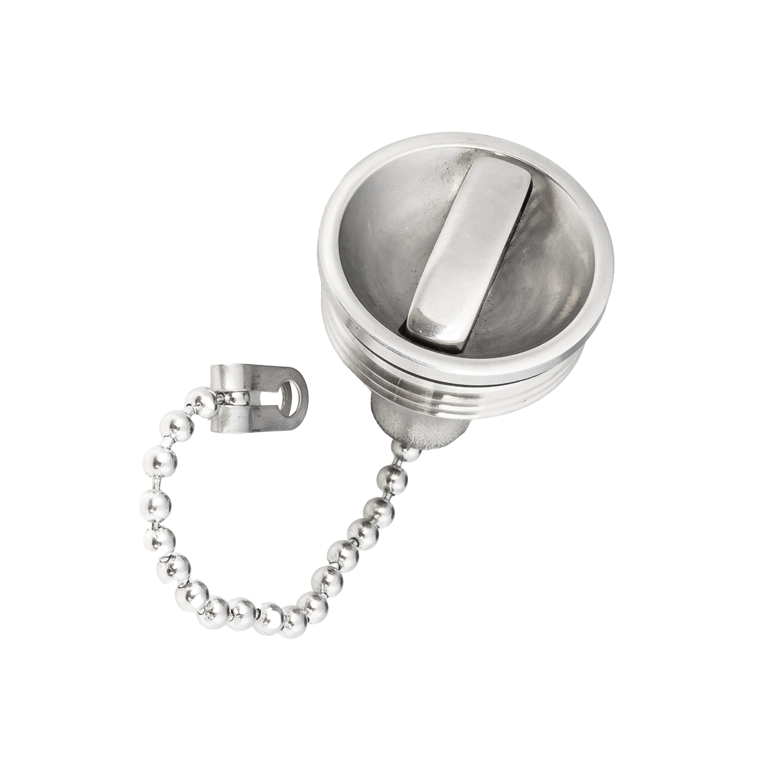 Replacement Pull-Up Threaded Cap with Chain – Whitecap Marine Hardware