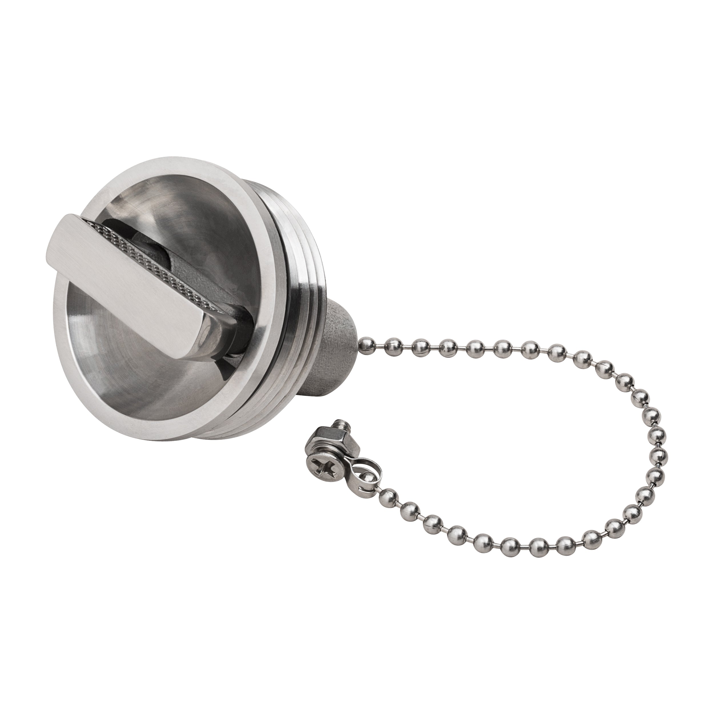 Replacement Pull-Up Threaded Cap with Chain – Whitecap Marine Hardware