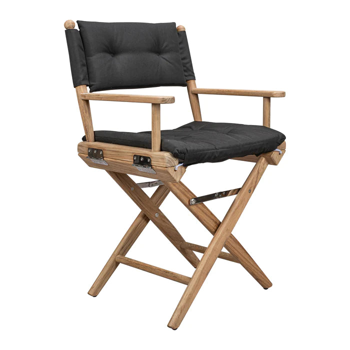 Director's Chair with Black Cushions – Whitecap Marine Hardware