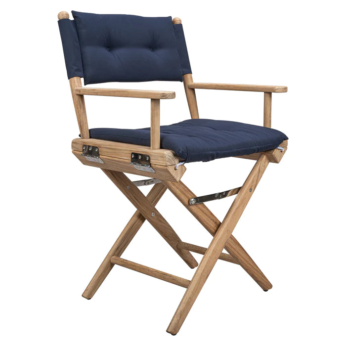 Director's Chair with Navy Cushions – Whitecap Marine Hardware