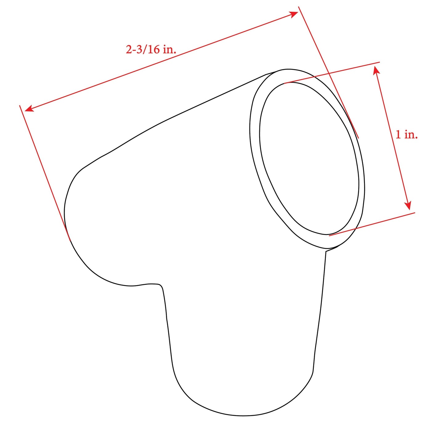 1" 316 Stainless Steel 60° Universal Tee Rail Fitting – Whitecap Marine ...