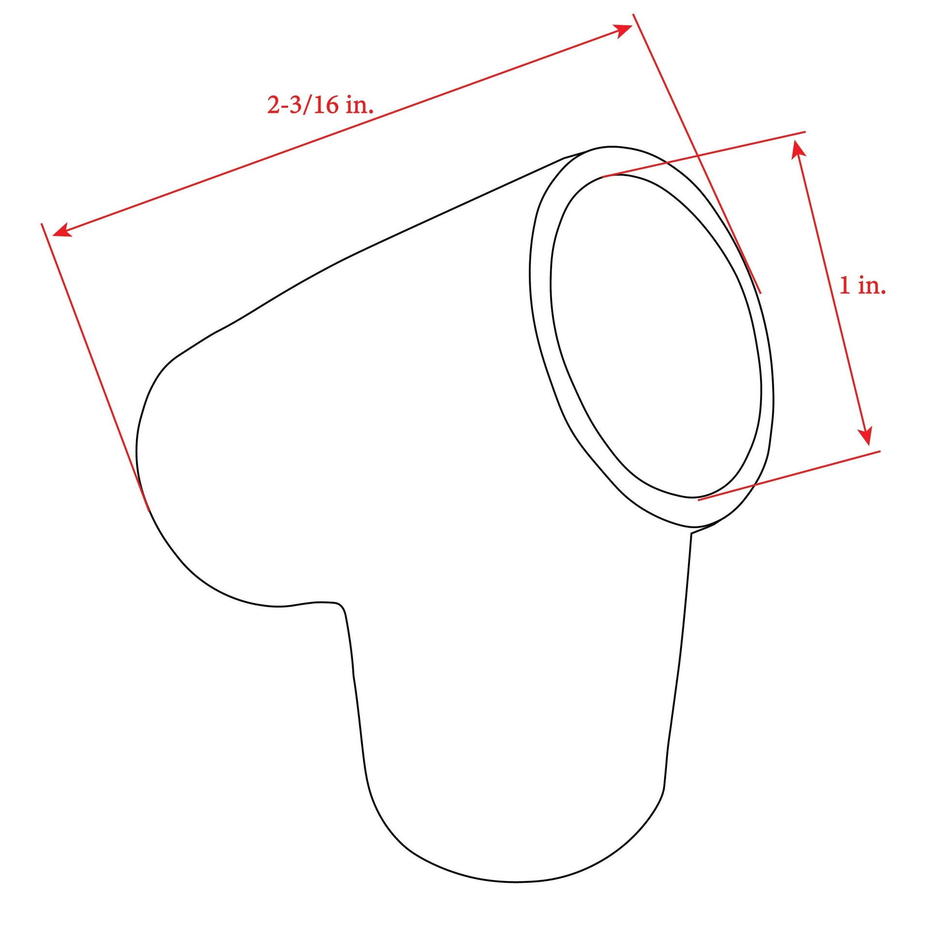 1" 316 Stainless Steel 60° Universal Tee Rail Fitting – Whitecap Marine ...
