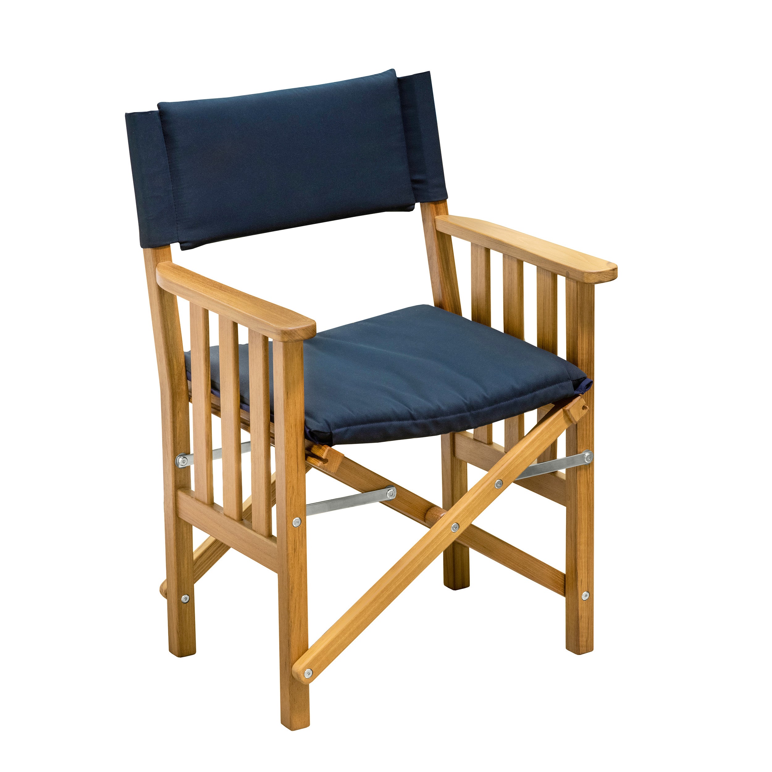 Director's Chair II with Navy Cushions – Whitecap Marine Hardware
