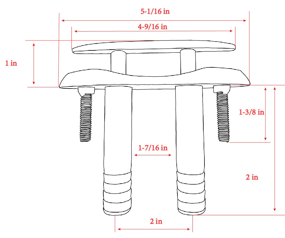 4-1/2" Stainless Steel E-Z Pull Up Cleat – Whitecap Marine Hardware