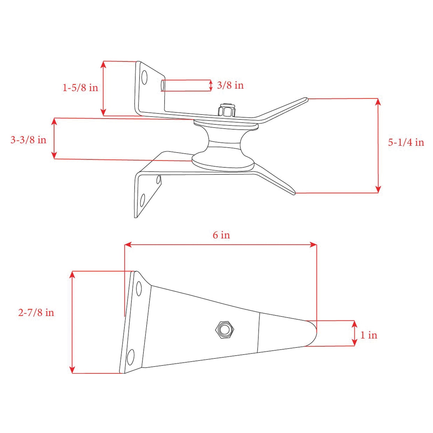 6" Platform Anchor Roller with 1-1/2" Line Size – Whitecap Marine Hardware