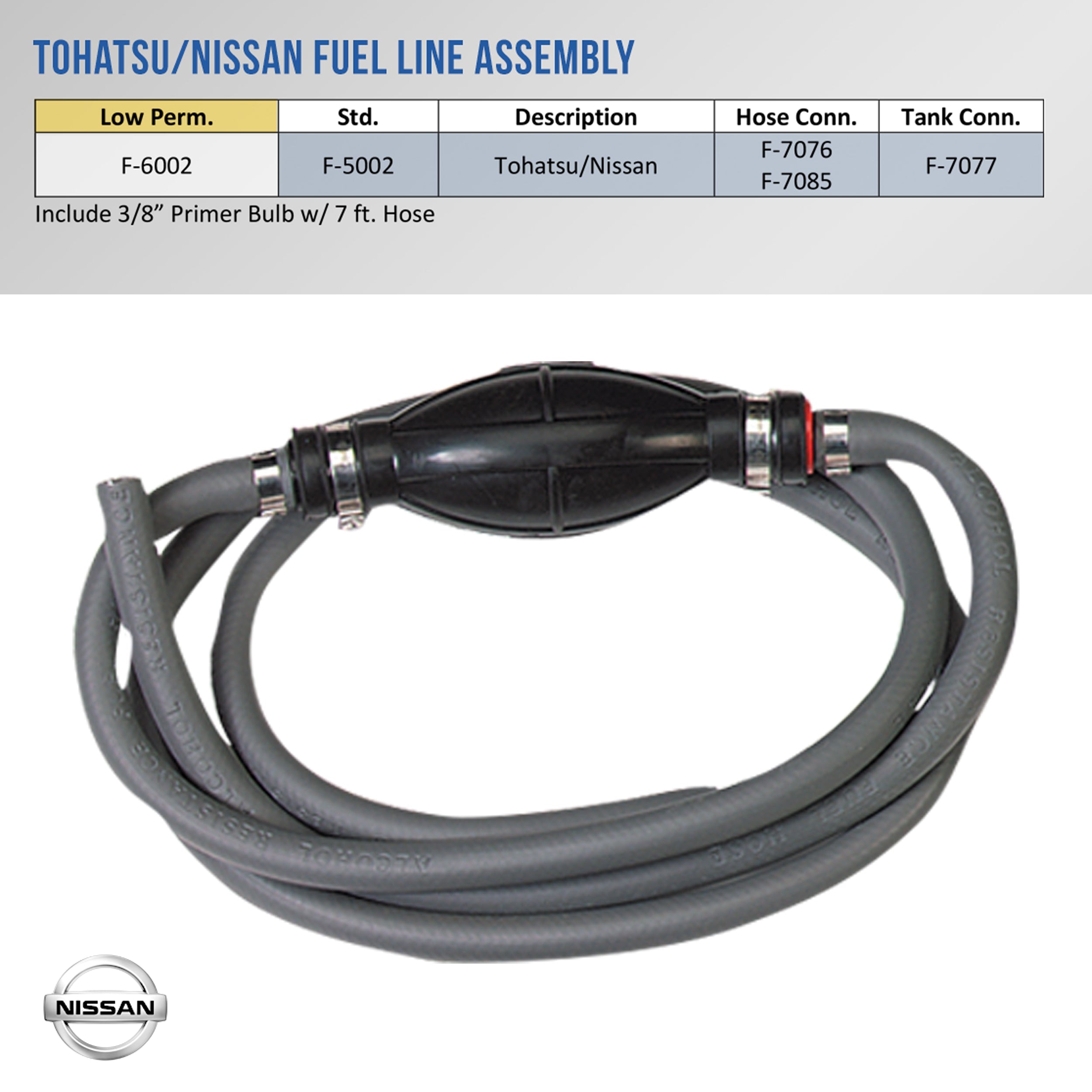 Standard Tohatsu/Nissan Fuel Line Assembly – Whitecap Marine Hardware
