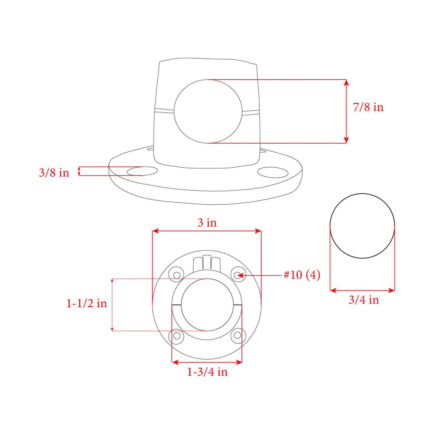 Chrome Plated Brass Hinged Chain and Rope Deck Pipe – Whitecap Marine ...