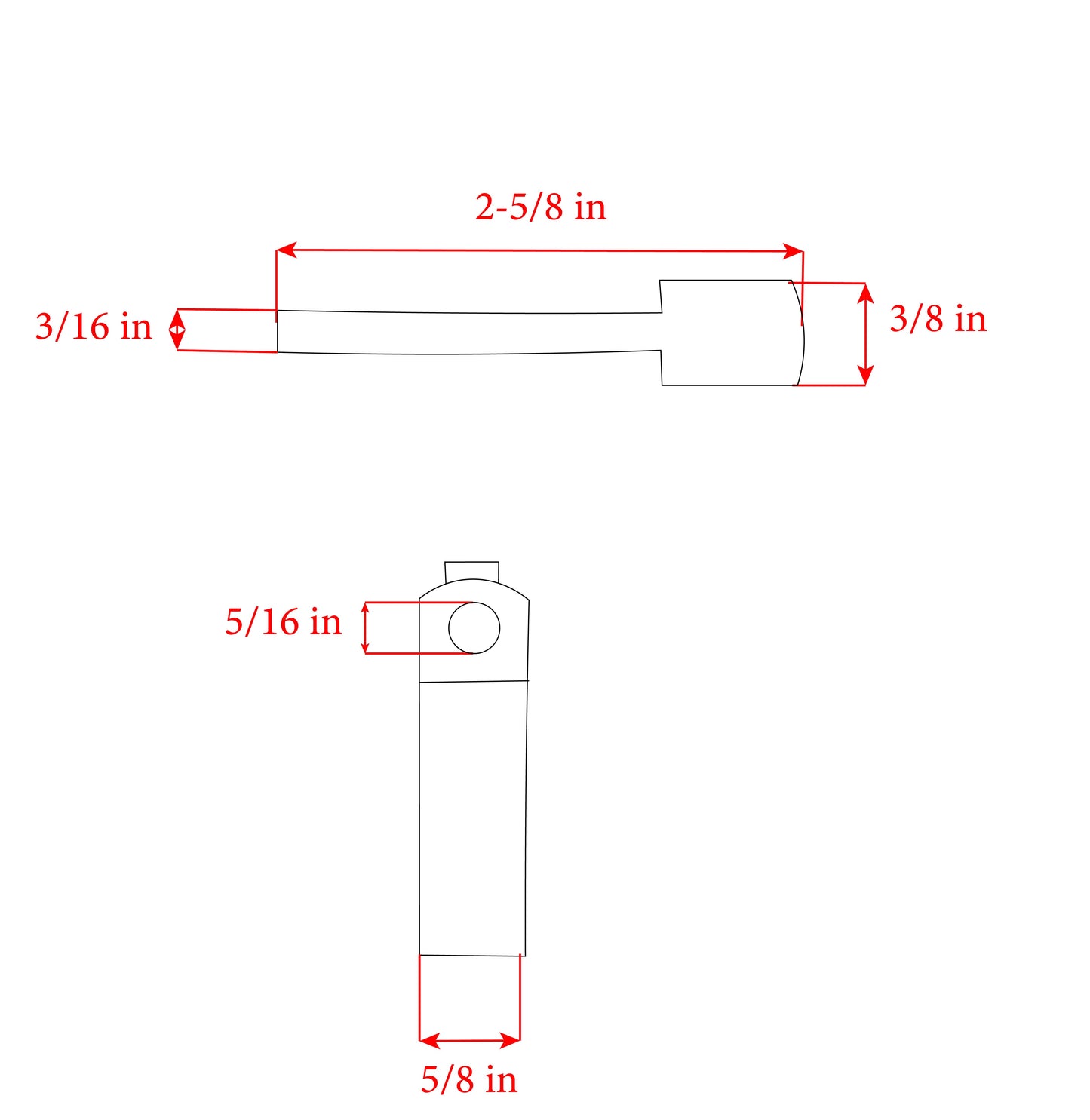 2-1/8" Straight Cam Bar FRESHWATER AND SALTWATER USE – Whitecap Marine ...