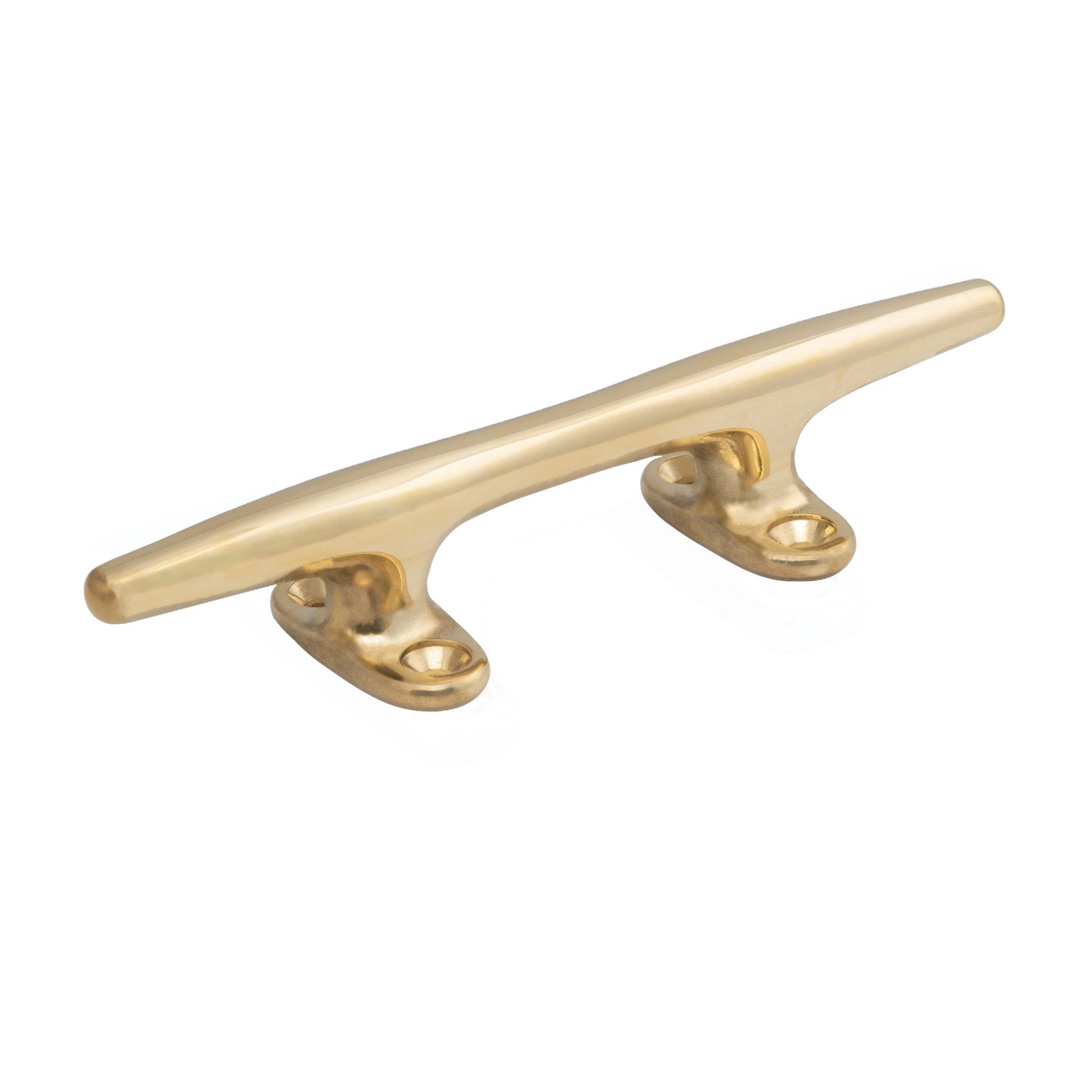6-1/2" Polished Brass Hollow Base Cleat – Whitecap Marine Hardware