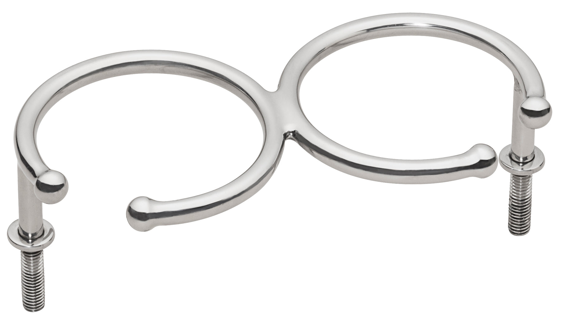 304 Stainless Steel 2 Drink Top Mount Ring Cup Holder - Stud Mount ...
