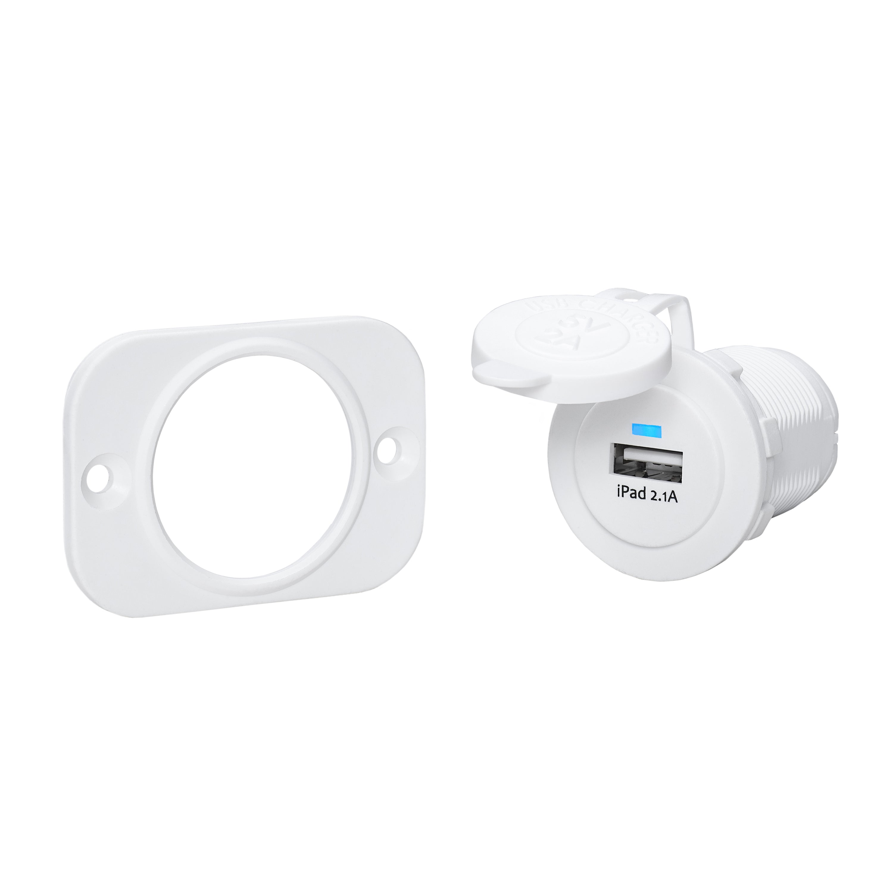 White Nylon Single USB Charging Port – Whitecap Marine Hardware