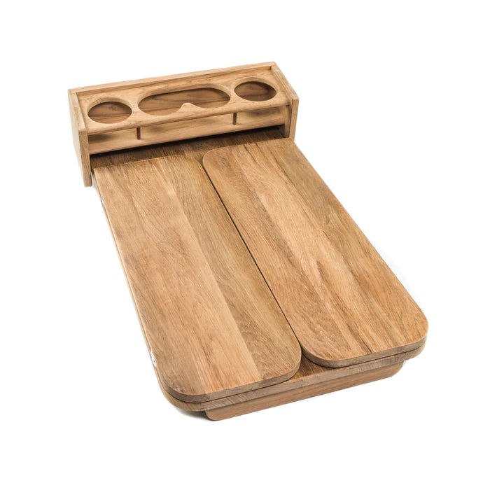 Cockpit Table with Folding Leaves and Four Drink Holder – Whitecap ...