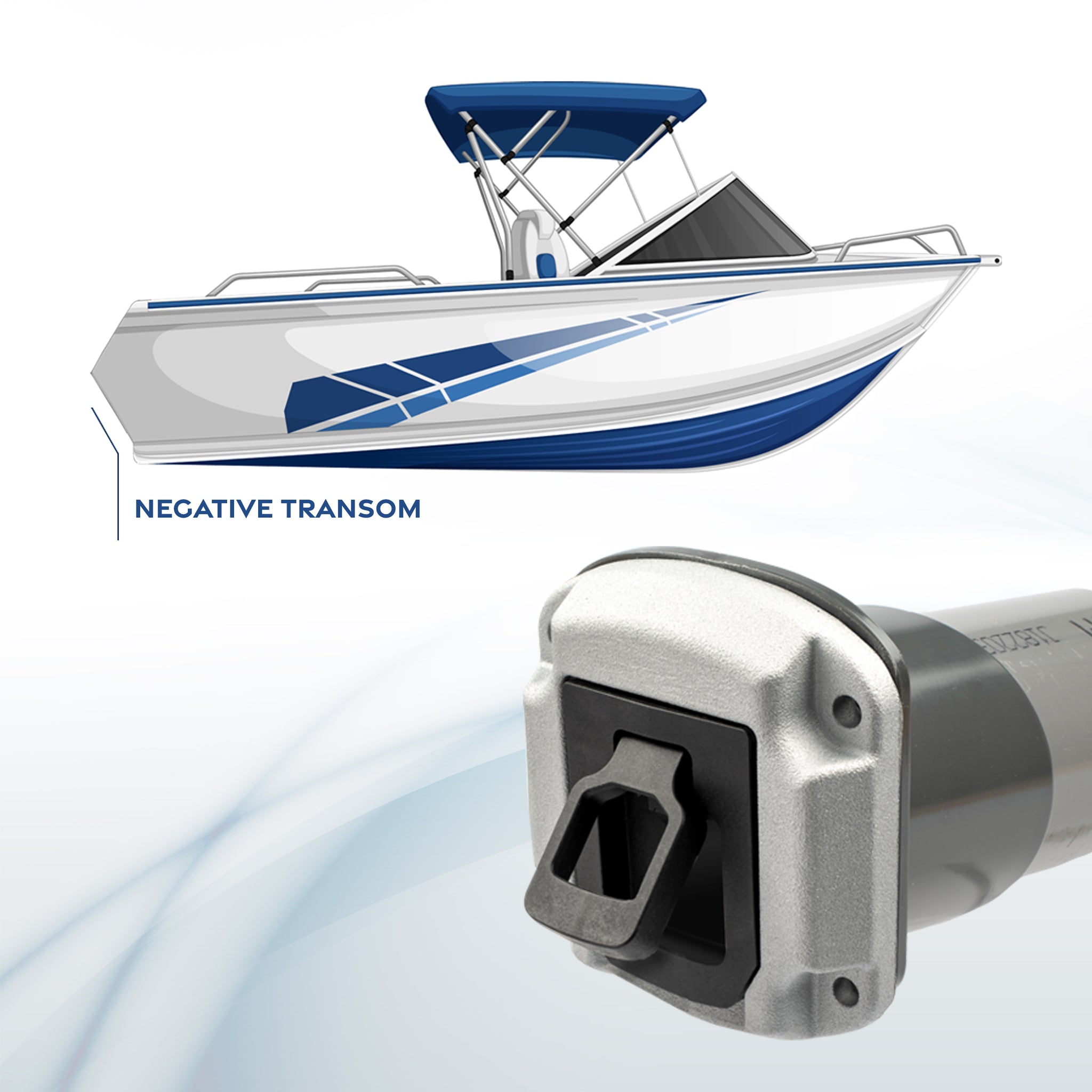 Anodized Aluminum Faceplate Invisible Ladder - 4 Step Negative Transom ...